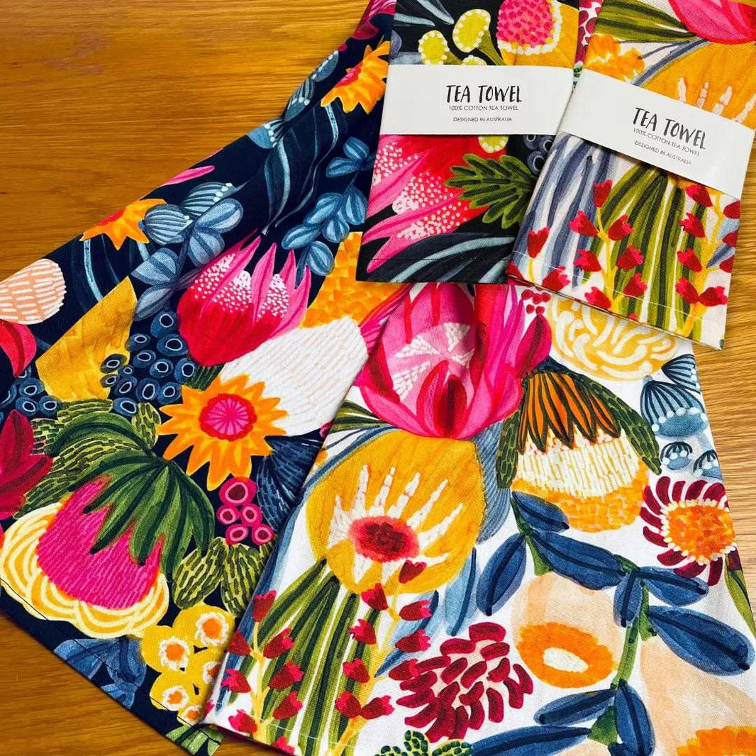 Designer Tea Towels Australia | Botanical Art | Kirsten Katz