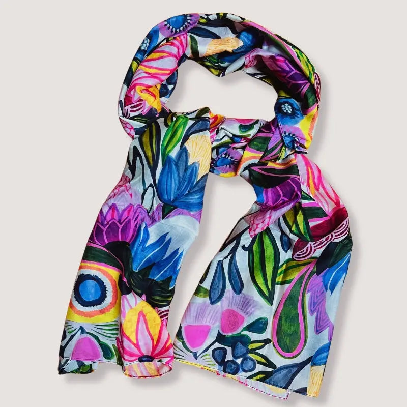 Protea Magnifica Silk Scarf - Luxury Silk Scarves – Kirsten Katz